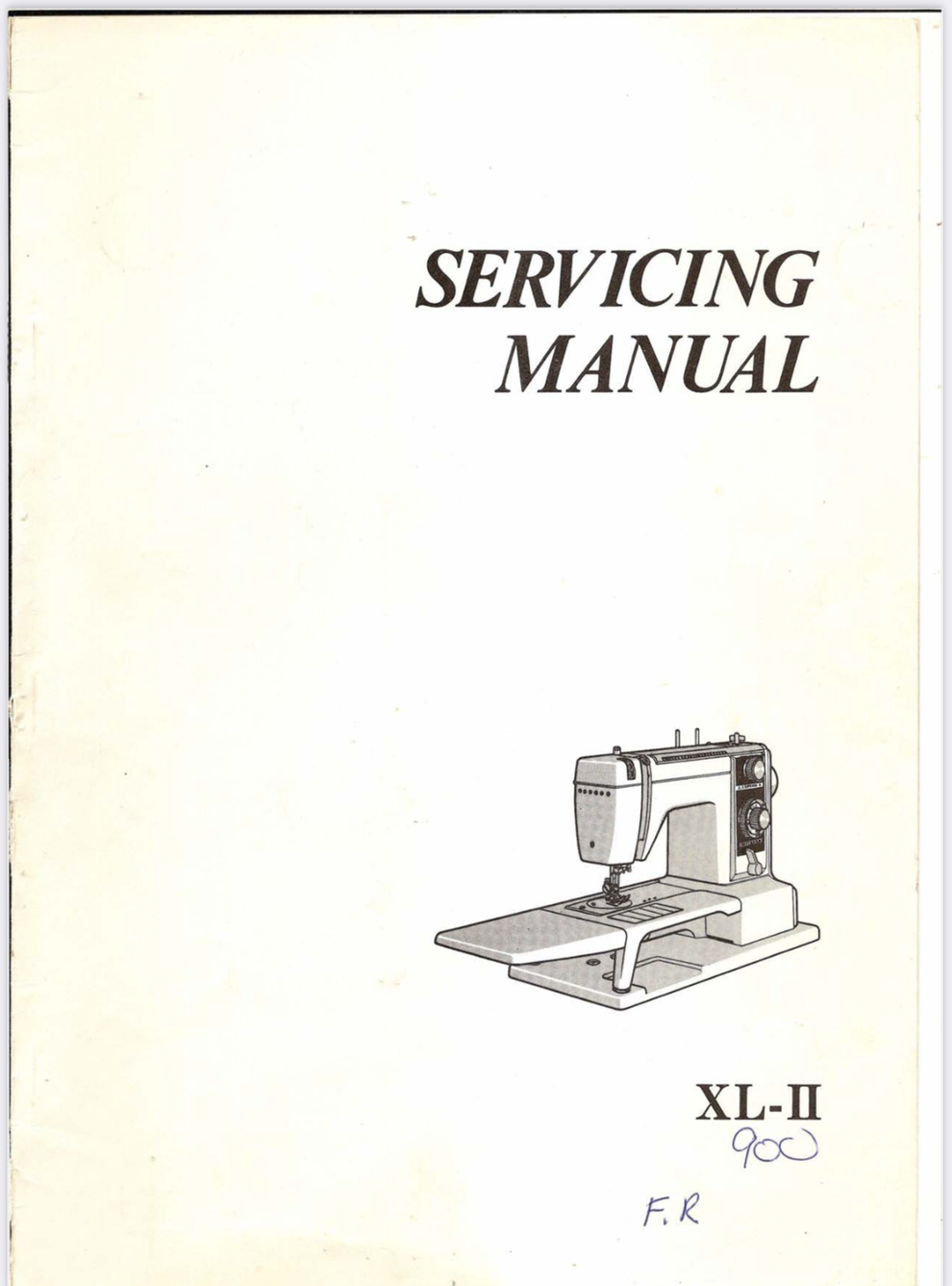 Janome Parts and Service Manual - Janome 900 XL-II – Sewing Machine ...